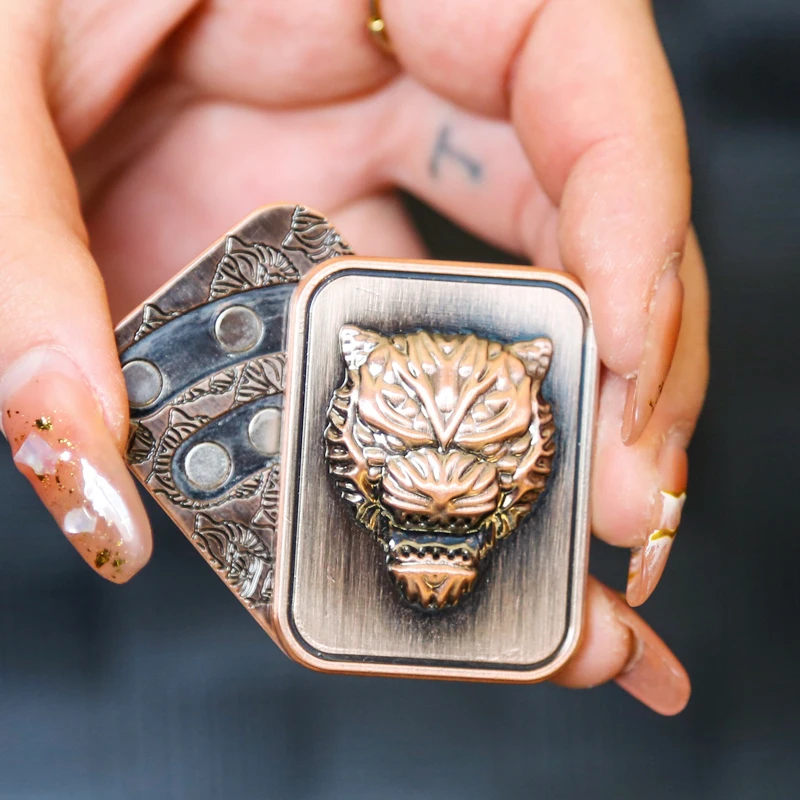 Tiger-Head-Fidget-Slider-Metal-Magnetic-Push-Slider-Stress-Relief-Toy ...