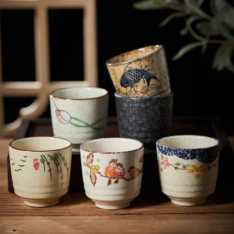 Chinese Retro Ceramic Tea Cup Ceramic Mug Japanese Sake Cup Crockery ...