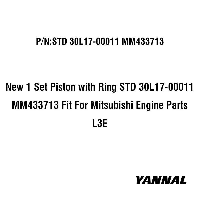 New-1-Set-Piston-with-Ring-STD-30L17-00011-MM433713-Fit-For-Mitsubishi ...