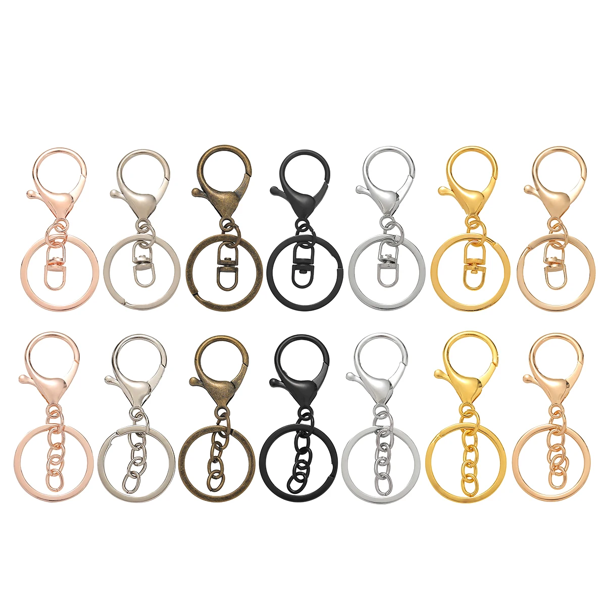 5-10-20pcs-Key-Ring-Keychain-Swivel-Lobster-Clasp-Key-Snap-Hooks ...
