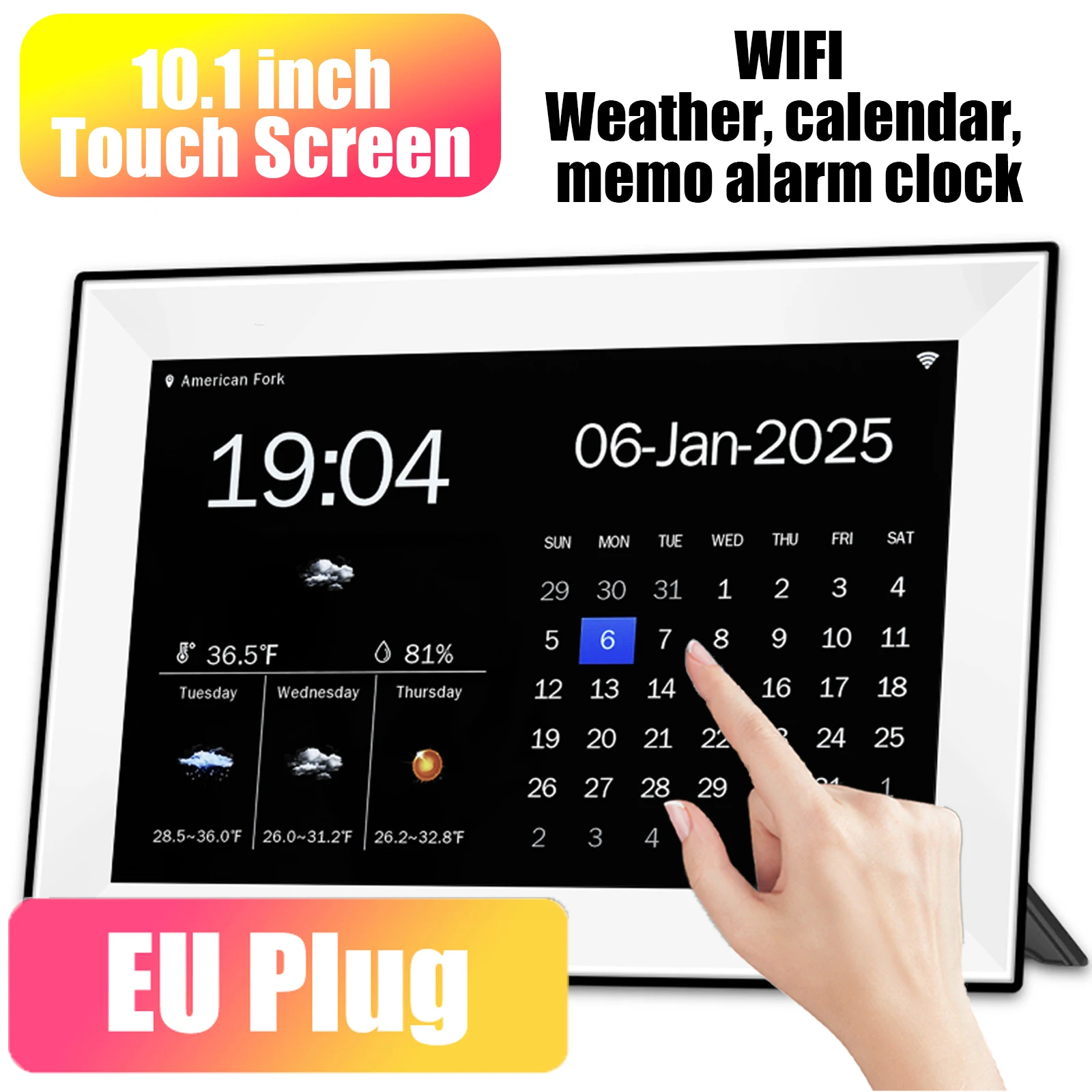 WIFI Touch Screen Digital Calendar Planner Smart 10.1 Inch Digital ...