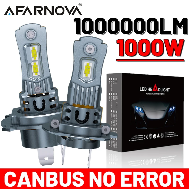 1000W 1:1 H7 H4 LED CANBUS Lights 1000000LM Mini Lamp 8980 CSP Mini Led ...