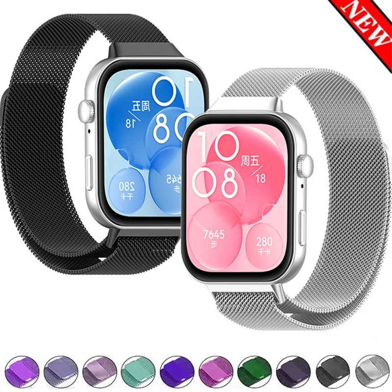 Milanese-Loop-Band-for-Huawei-Watch-Fit-3-Strap-Magnetic-Stainless ...