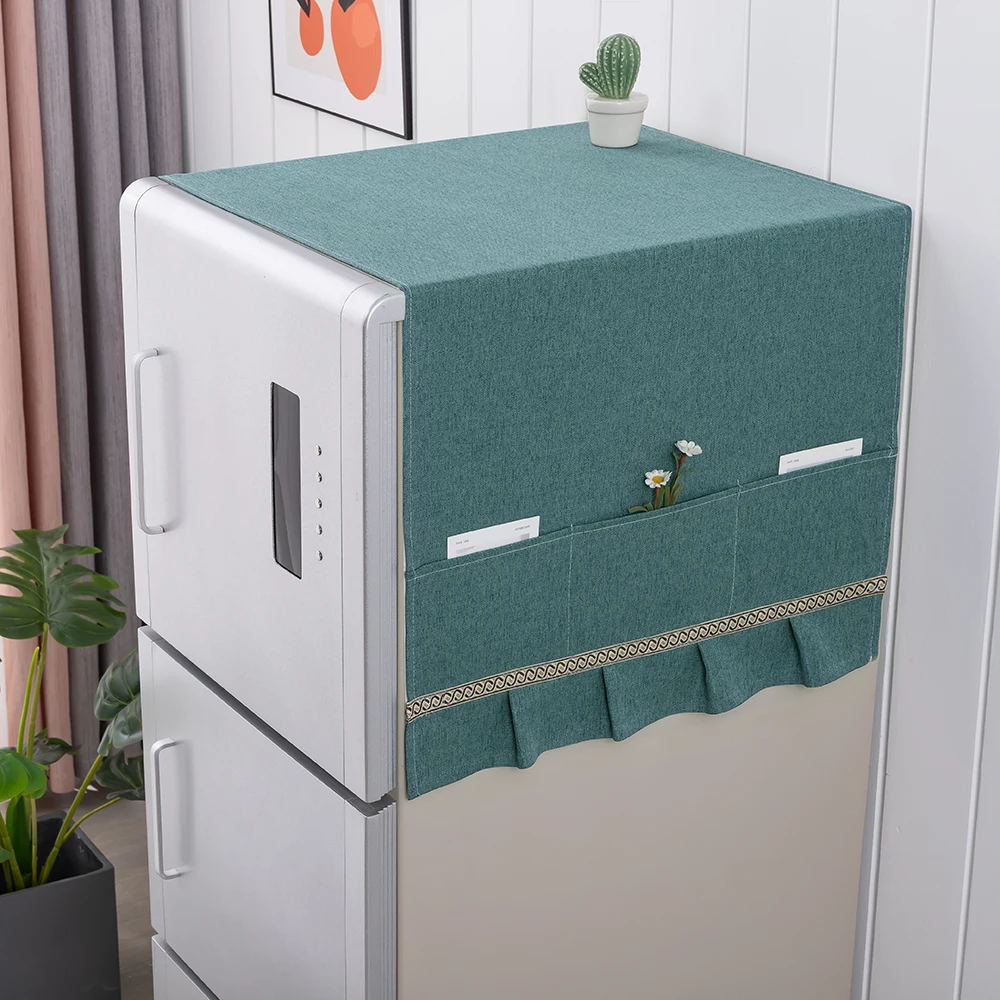 53x140cm-Ruffled-Refrigerator-Cloth-Single-Door-Refrigerator-Dust-Cover ...
