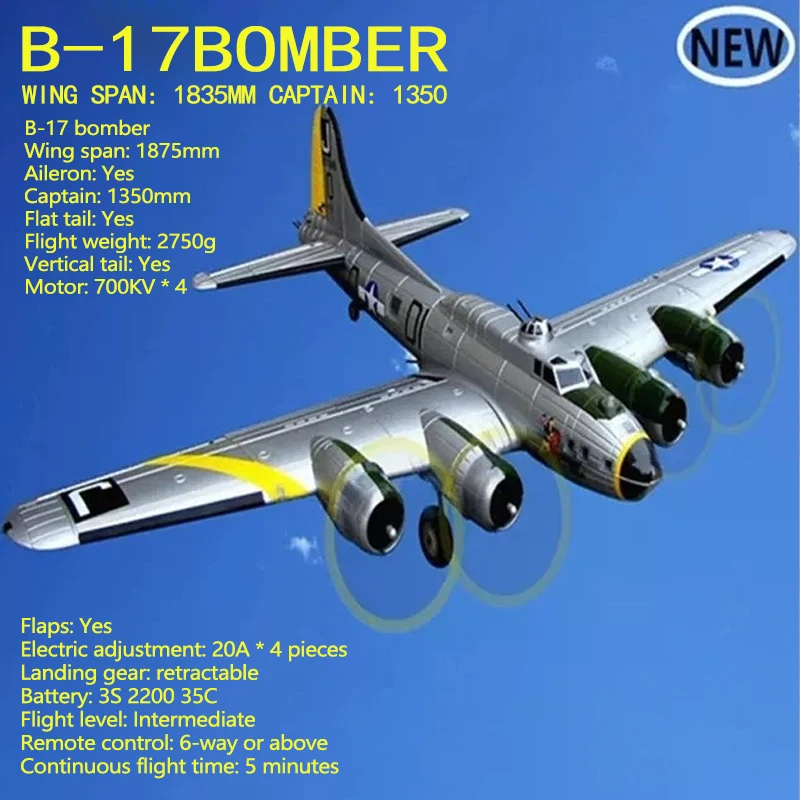 B-17-Bomber-1-83-Meter-Wingspan-World-War-II-Simulation-Bomber-Model ...