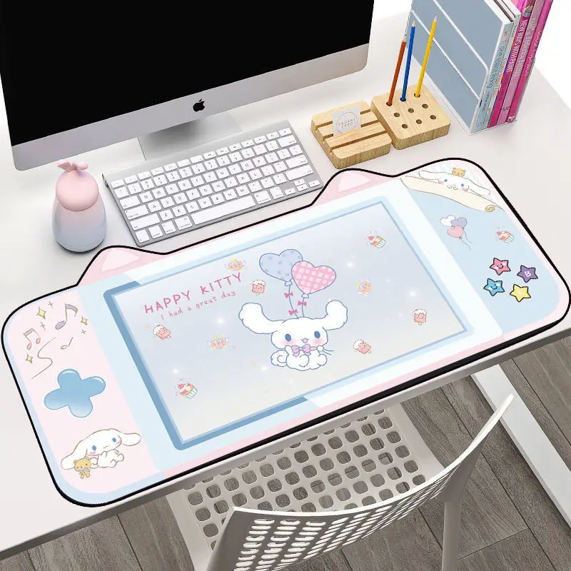 Kawaii Mouse Pad Large Cute Cat Ears Cartoon Keyboard Mat Table Mat ...