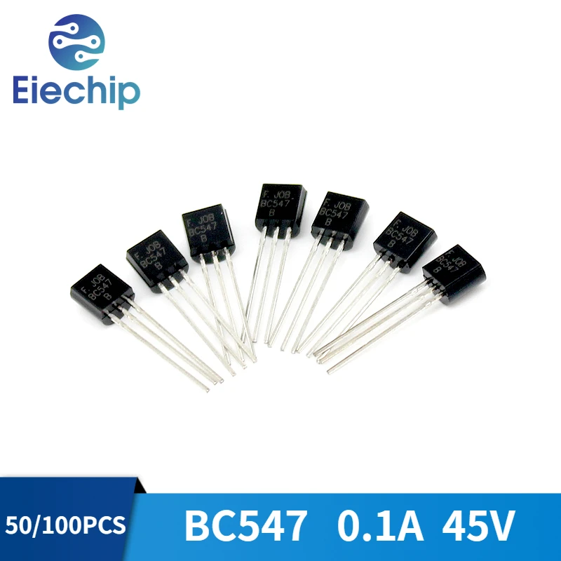 50pcs-BC547-Transistor-TO-92-0-1A-45V-DIY-Triode-Transistor-Electronic ...