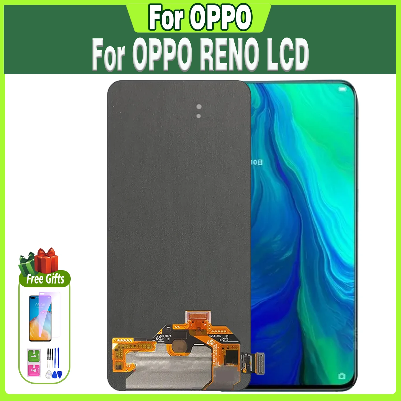 OLED 6.4" For OPPO Reno LCD Display Touch For oppo reno PCAM00 PCAT00 CPH1917 Screen Digitizer ...