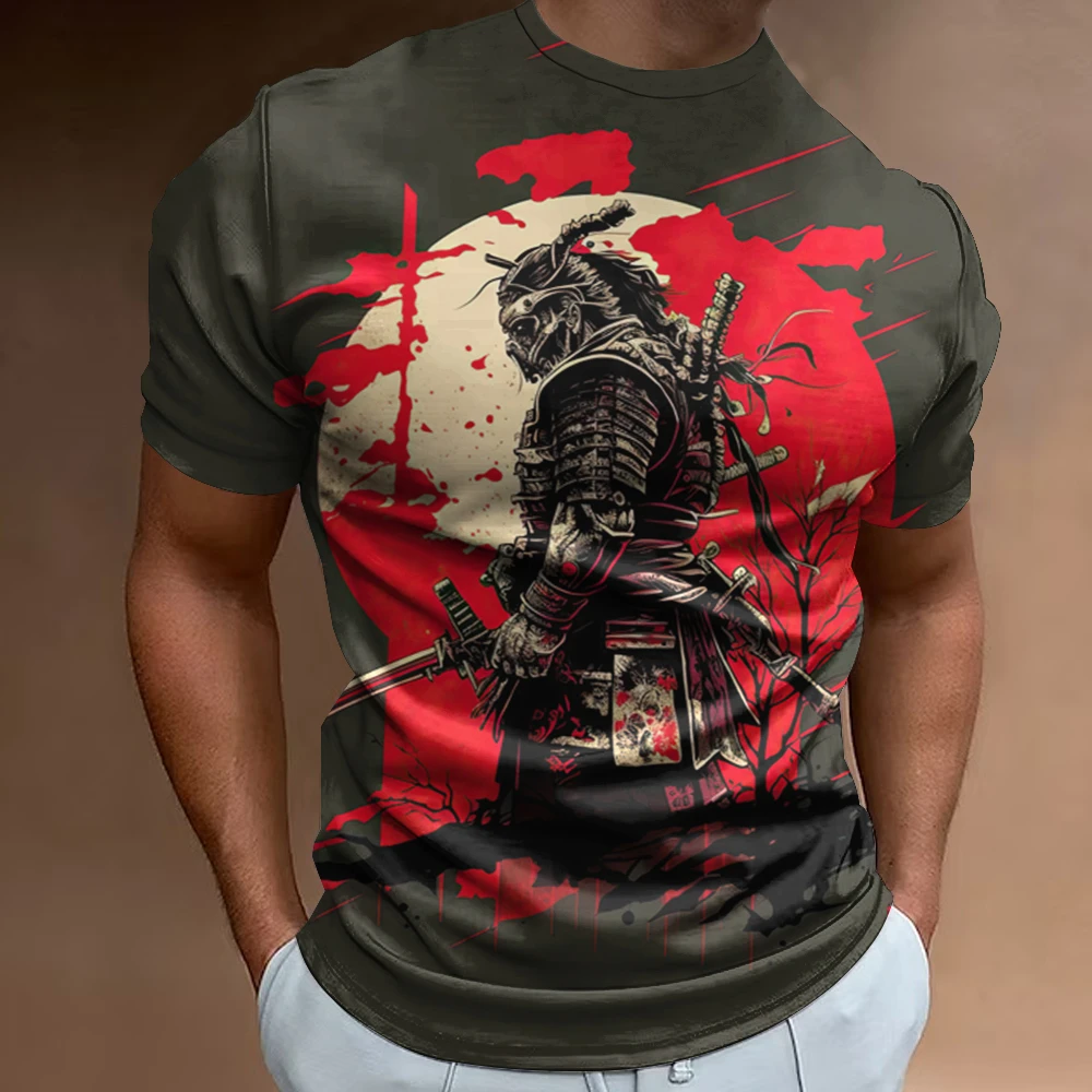 Camiseta-con-estampado-de-samur-i-japon-s-en-3d-para-hombre-ropa ...