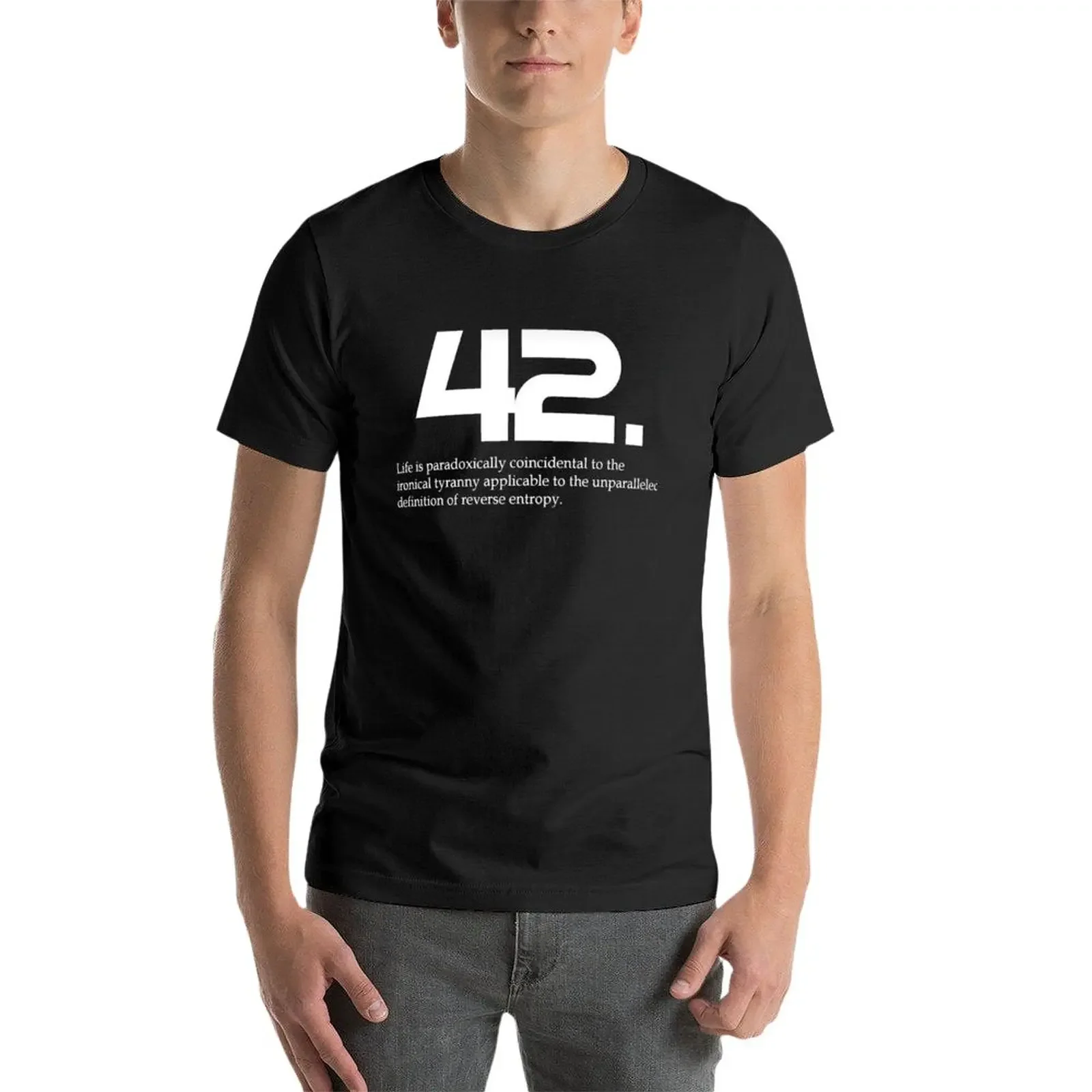 The-Meaning-of-Life-Is-42-Hitchhiker-s-Guide-to-the-Galaxy-T-Shirt-for ...
