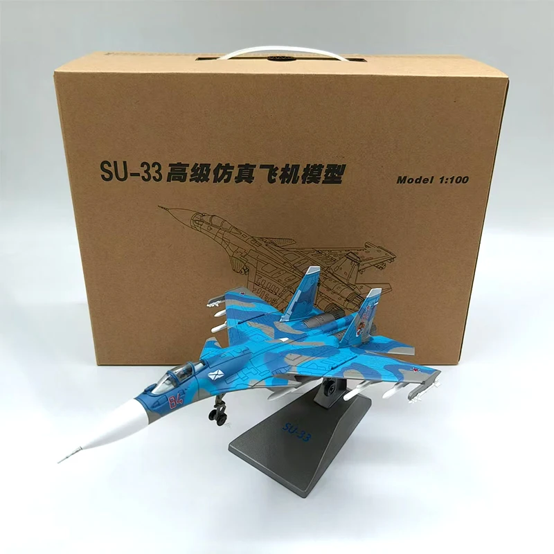 1:100 Scale Russian SU-33 Fighter Alloy Aircraft Simulation Alloy Plane ...