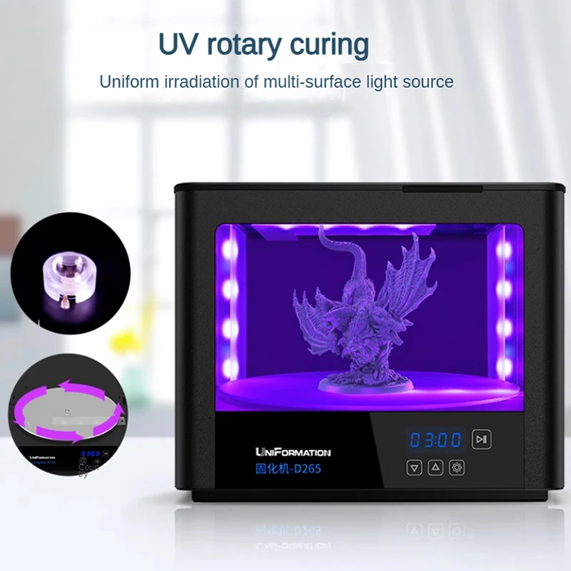 Dental Jewerly 3D printer UV curing Machine Second Cure Rotating&Timing ...