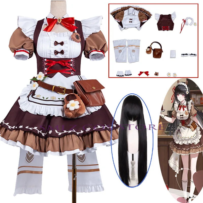 Chisa Cosplay Game Wuthering Waves Costume Chisa Maid Kawaii Cute ...