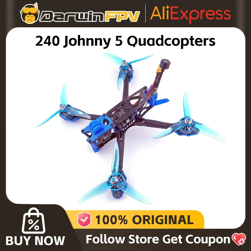 2022-DarwinFPV-Darwin240-FPV-Drone-PNP-Johnny-5-Quadcopters-5Inch-240mm ...