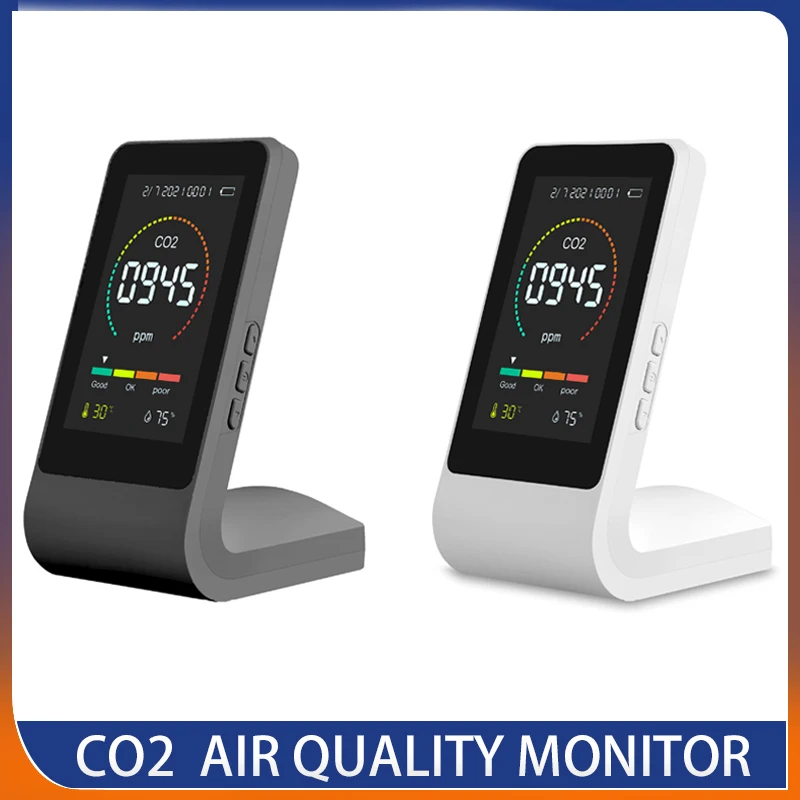 3 In1 Air Quality Monitor CO2 Meter Digital Temperature Humidity Sensor ...