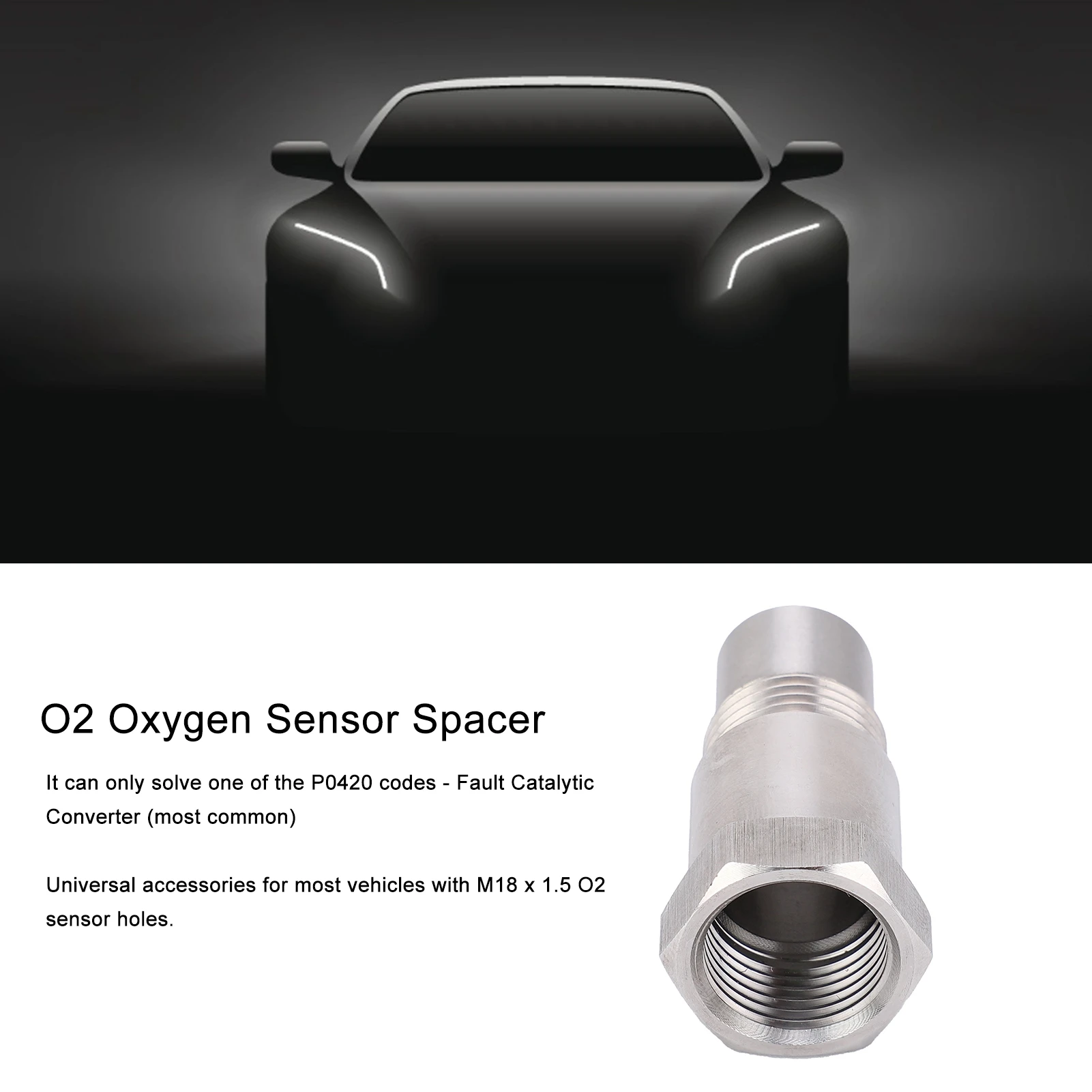 Satainless-adaptador-espaciador-de-Sensor-de-ox-geno-de-acero ...