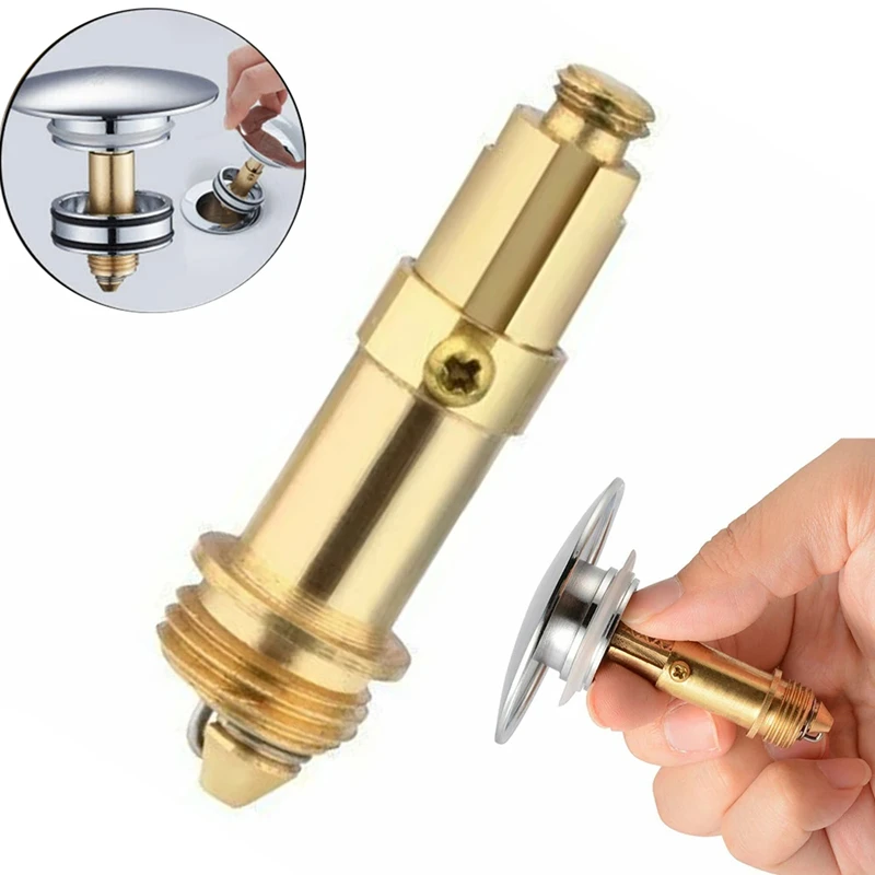 Spring-Plugs-Bounce-Valve-Brass-Basin-Sink-Bath-Replacement-Waste-Easy ...