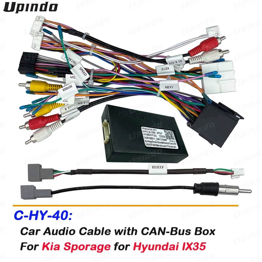 Car-Radio-Android-Head-Unit-Cable-with-CAN-Bus-Box-Adapter-Wiring ...