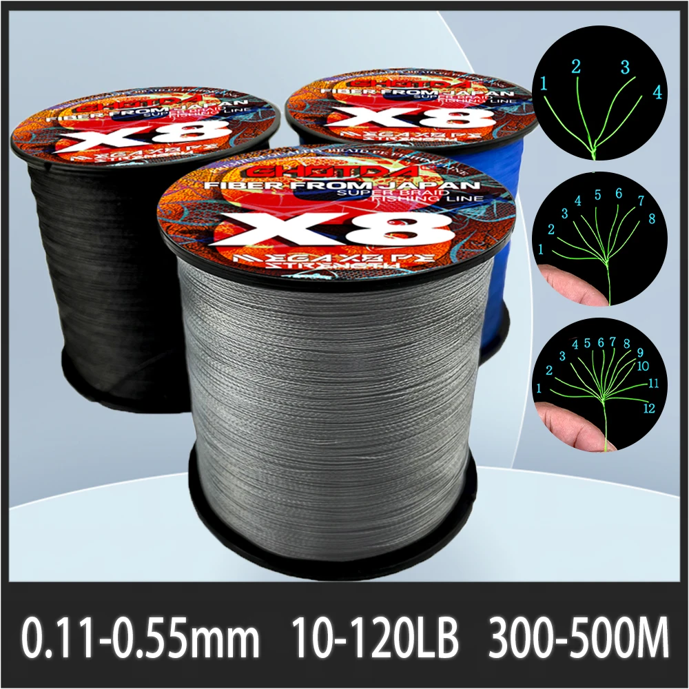 X12-X8-X4-Wires-300M-500M-Braided-Fishing-Lines-4-8-12-Strands ...