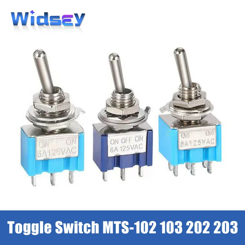 10Pcs-MTS-102-Toggle-Switch-103-202-203-Self-locking-Rocker-Switche-6A ...
