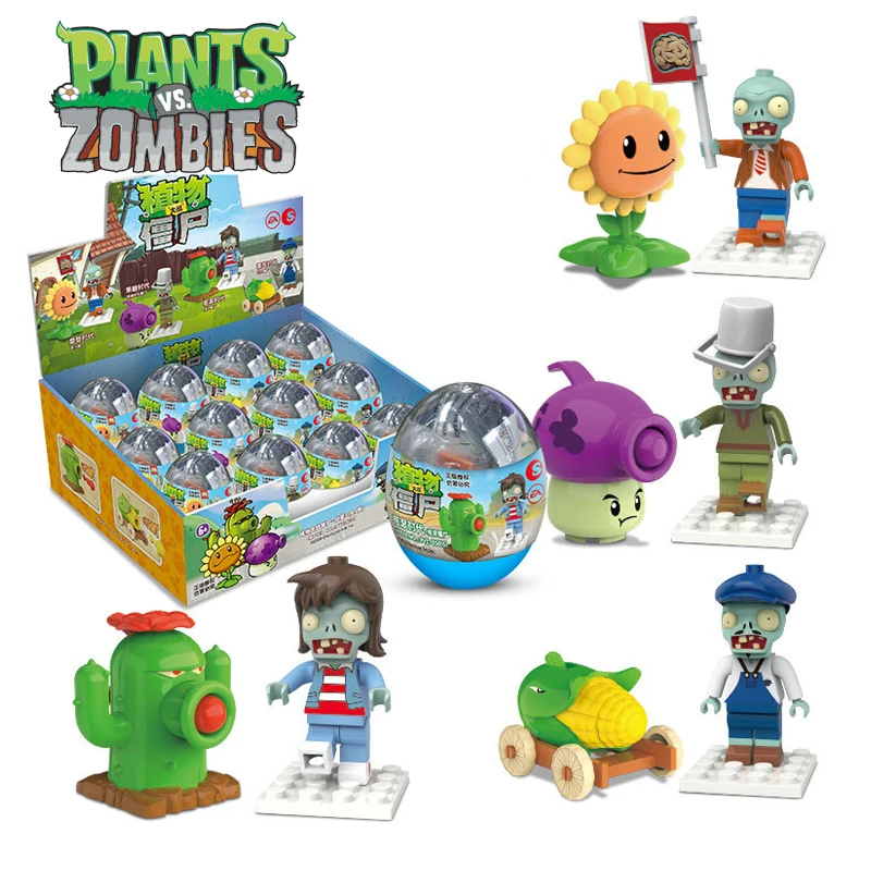 Plants-vs-Zombies-Blocos-de-Constru-o-Brinquedos-Infantis-Ovo-Tran-ado ...