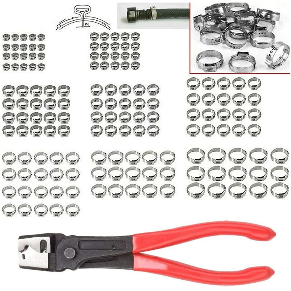 130X combination hose clamp stainless steel ear clamp ring crimping ...