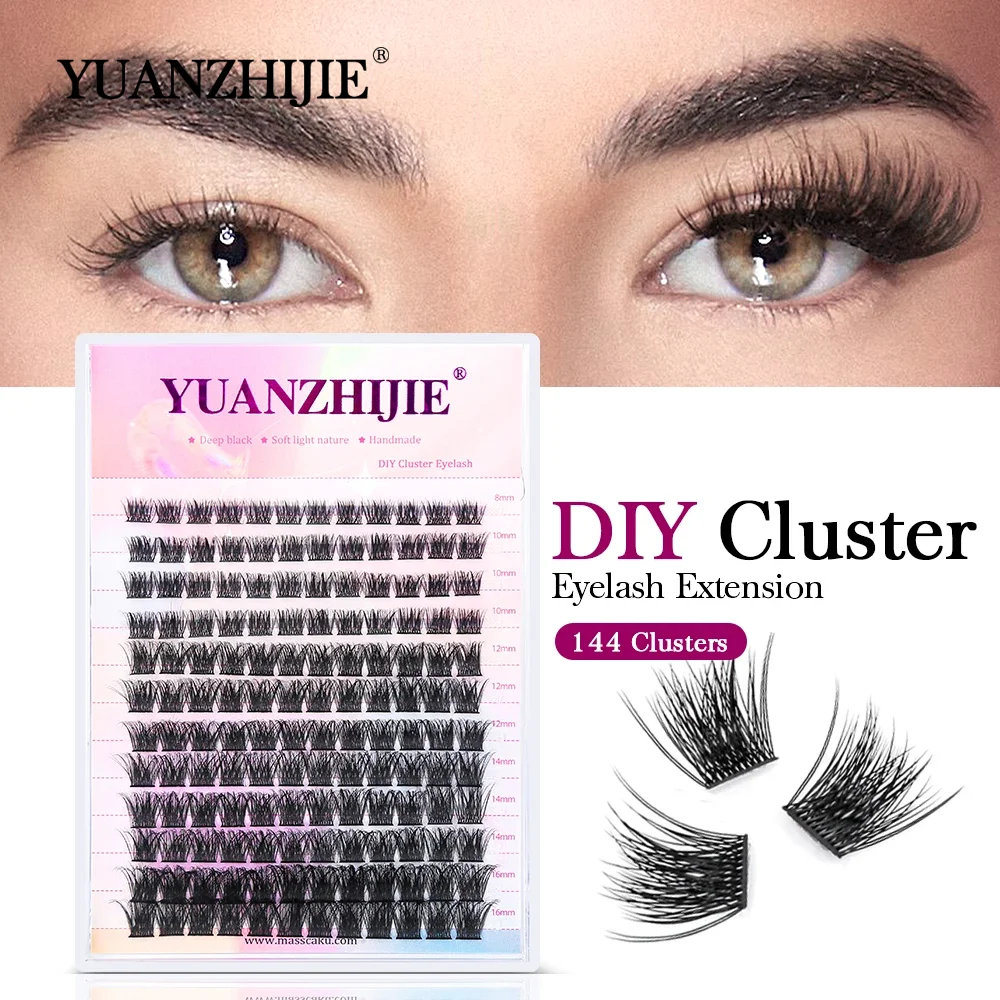 YUANZHIJIE-144-Clusters-DIY-EyeLashes-Extension-Individual-Cluster ...