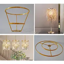 Metal Lightweight Lamp Shade Frame Ring Rack Support Stand Desktop ...