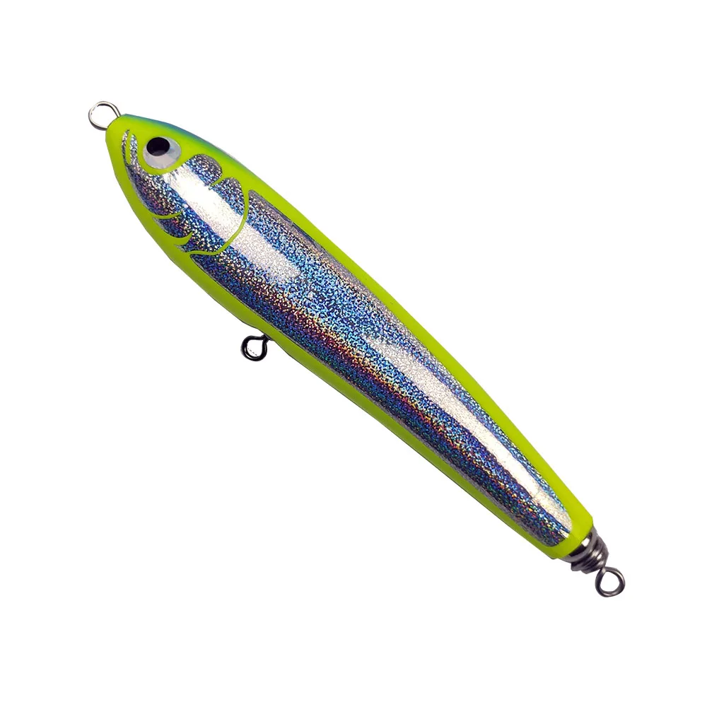 Blue-fish-Carpenter-Wood-Floating-Popper-Stickbait-Fishing-Lure-for ...