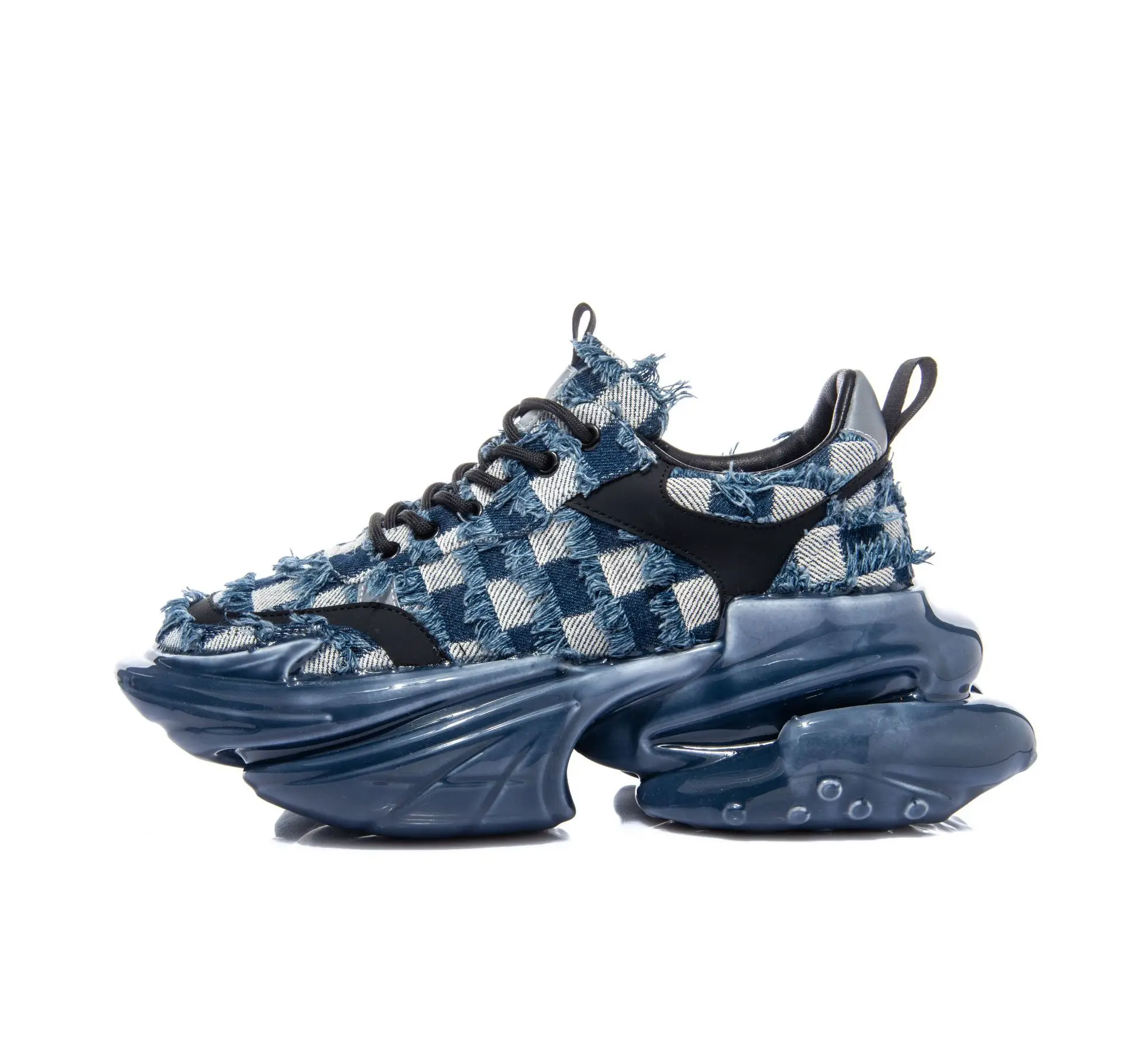 Sapatos-casuais-unissex-com-espa-onave-inferior-t-nis-de-eleva-o-para ...