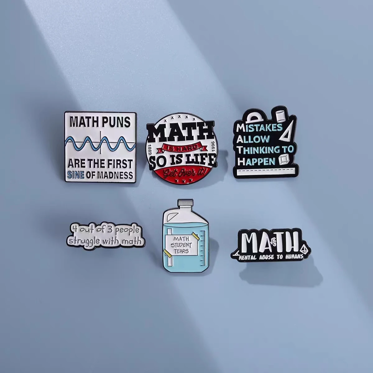 Math-Student-Tears-Enamel-Pins-Math-Is-Hard-So-Is-Life-Brooches-Lapel ...