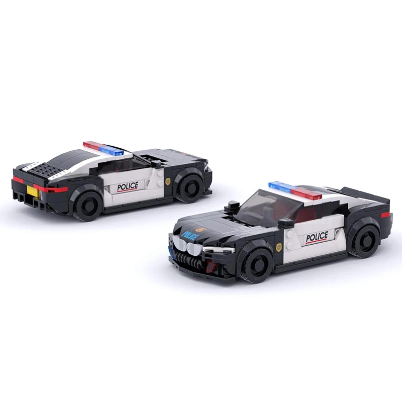 MOC-City-Police-Car-Blocks-Building-Speed-Champion-Racer-Corrida-Super ...