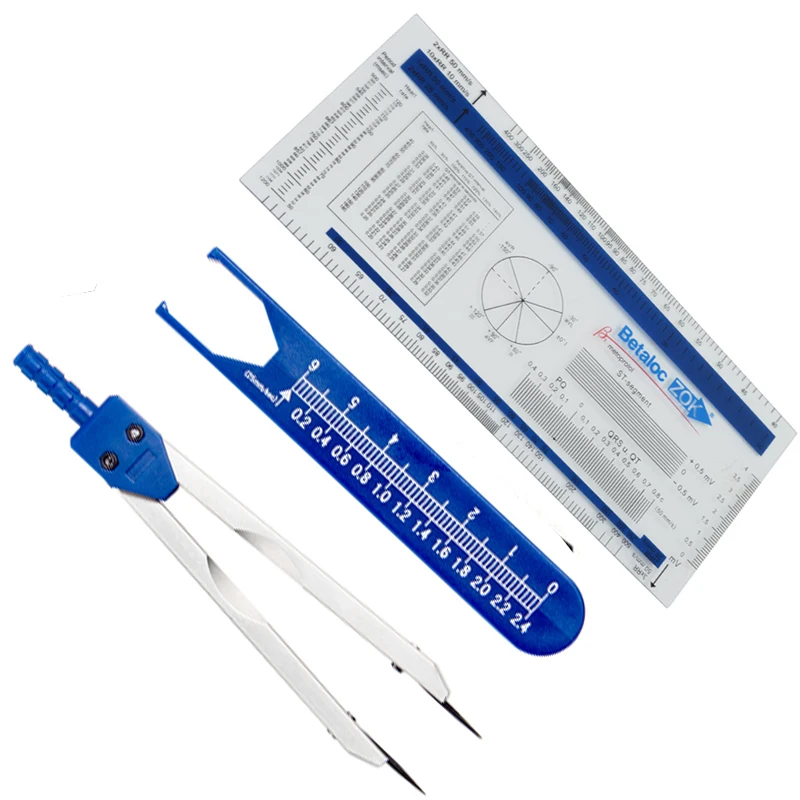 2ps-set-Medical-ECG-Divider-Caliper-with-ECG-goniometer-combination-set ...