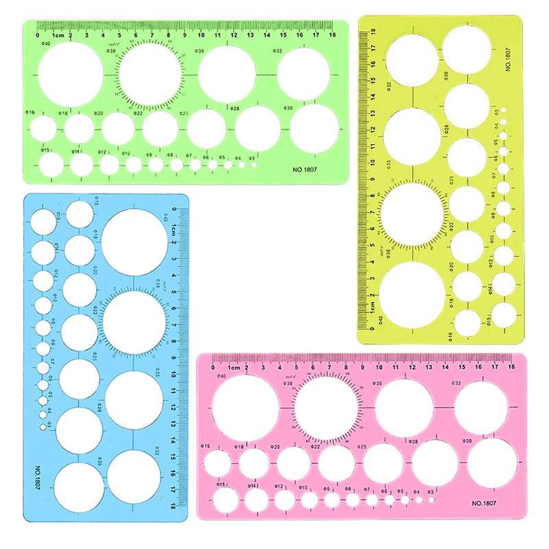1Pcs-18cm-Drawing-Stencil-Mechanical-Ruler-DIY-Quilling-Ruler-Rulers ...
