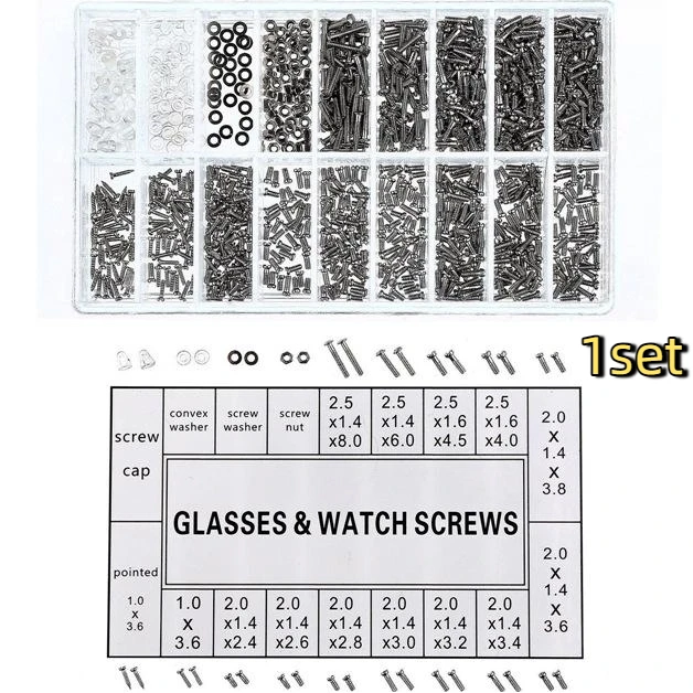 Kit de tornillos de reparación de gafas 18 en 1 | Almohadillas nasales ...