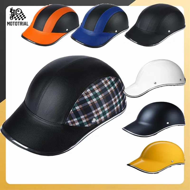 Motorcycle-Half-Baseball-Cap-Baseball-Helmet-Bike-Men-Classic-Scooter ...