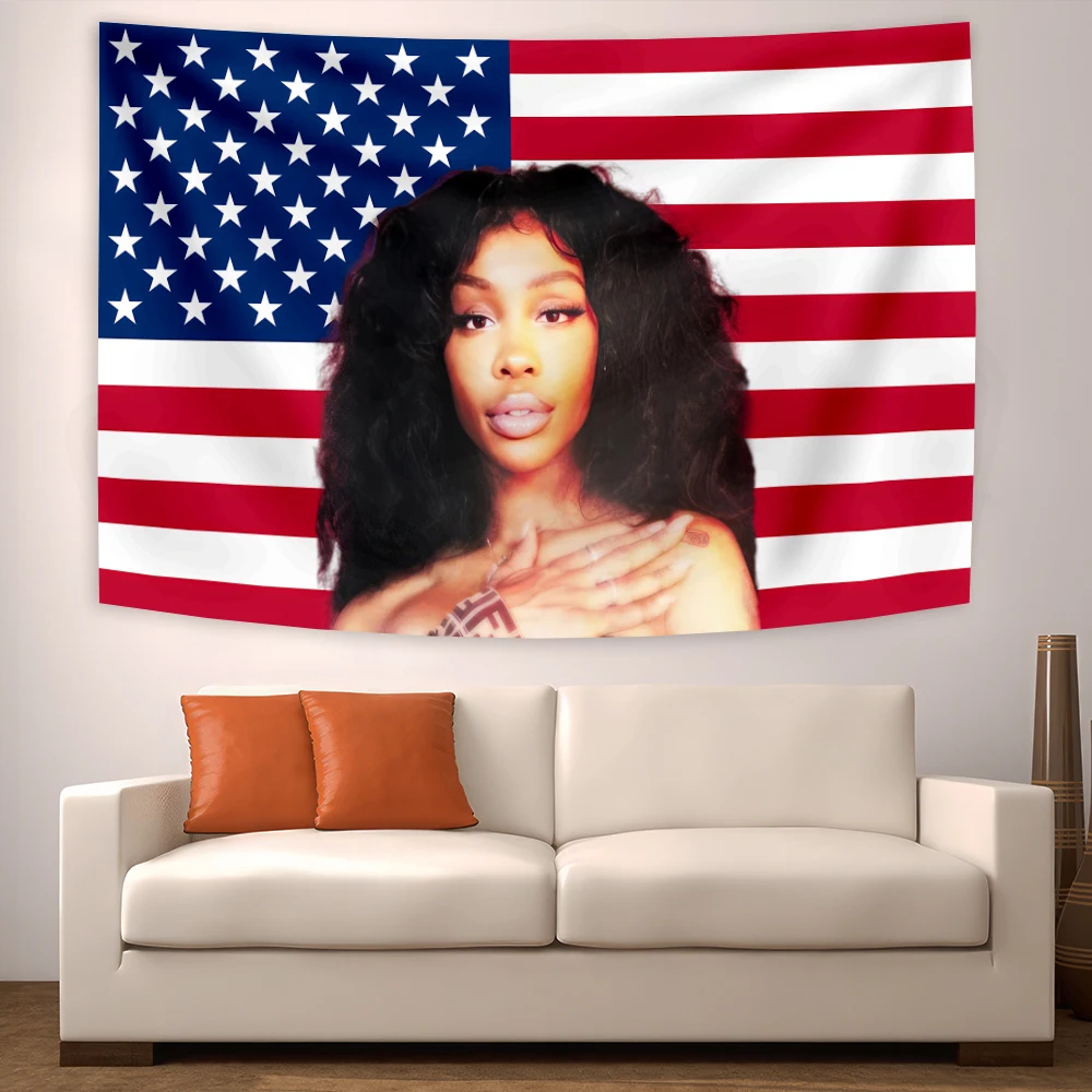90x150cm-Szas-Pink-American-Flag-Large-Sza-Tapestry-Pink-Flag-Sza-Fan ...