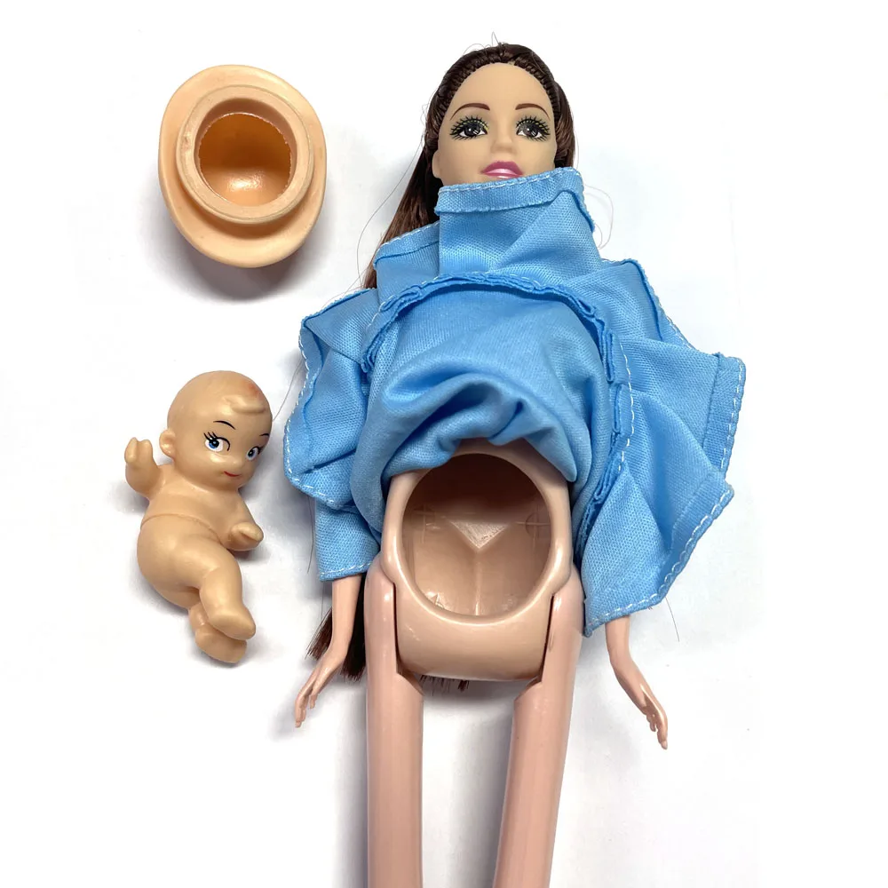 Baby Toy Pregnancy Doll Set Pregnant Doll Suit Doll Have A Baby In Her Tummy For Barbie Doll ...