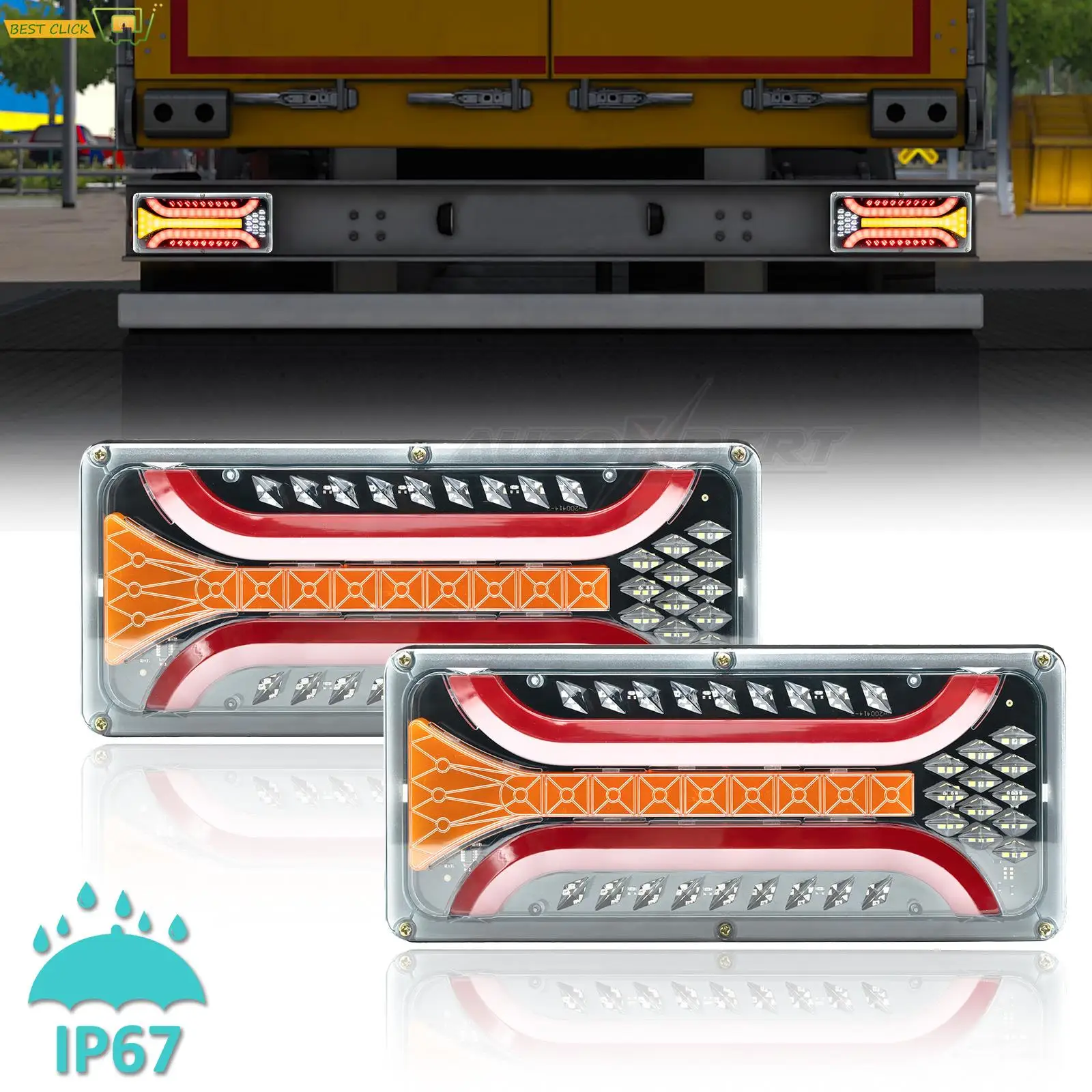 Truck Rear Tail Light Running Lamp Brake Stop Led For Tractor Ute Bus ...