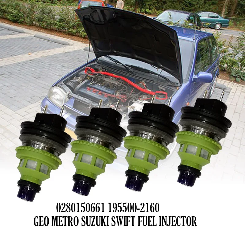 4 peças brandnew injector de combustível oe 0280150661 para chevy geo ...