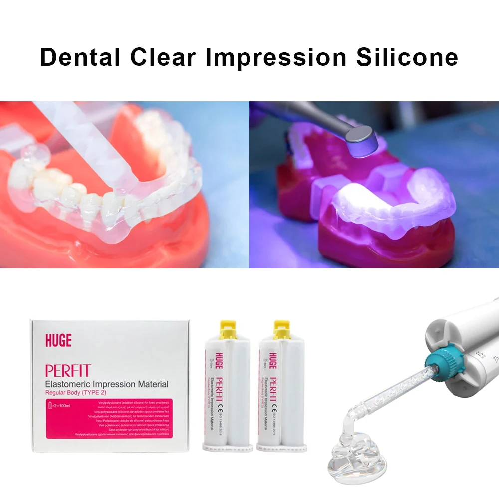Dental-Clear-Heavy-Body-Silicone-Addition-Transparent-Impression ...