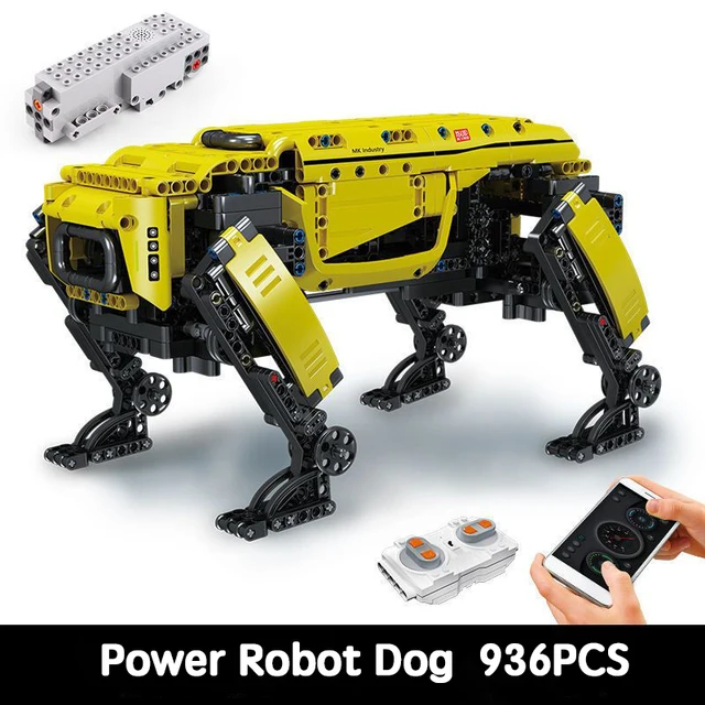 936PCS RC Power Robot Dog Building Blocks 15066 Technical Robot Toys ...