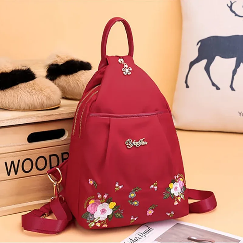 Simple-Style-Embroidery-Small-Backpack-Shoulder-Bags-For-Women-Casual ...