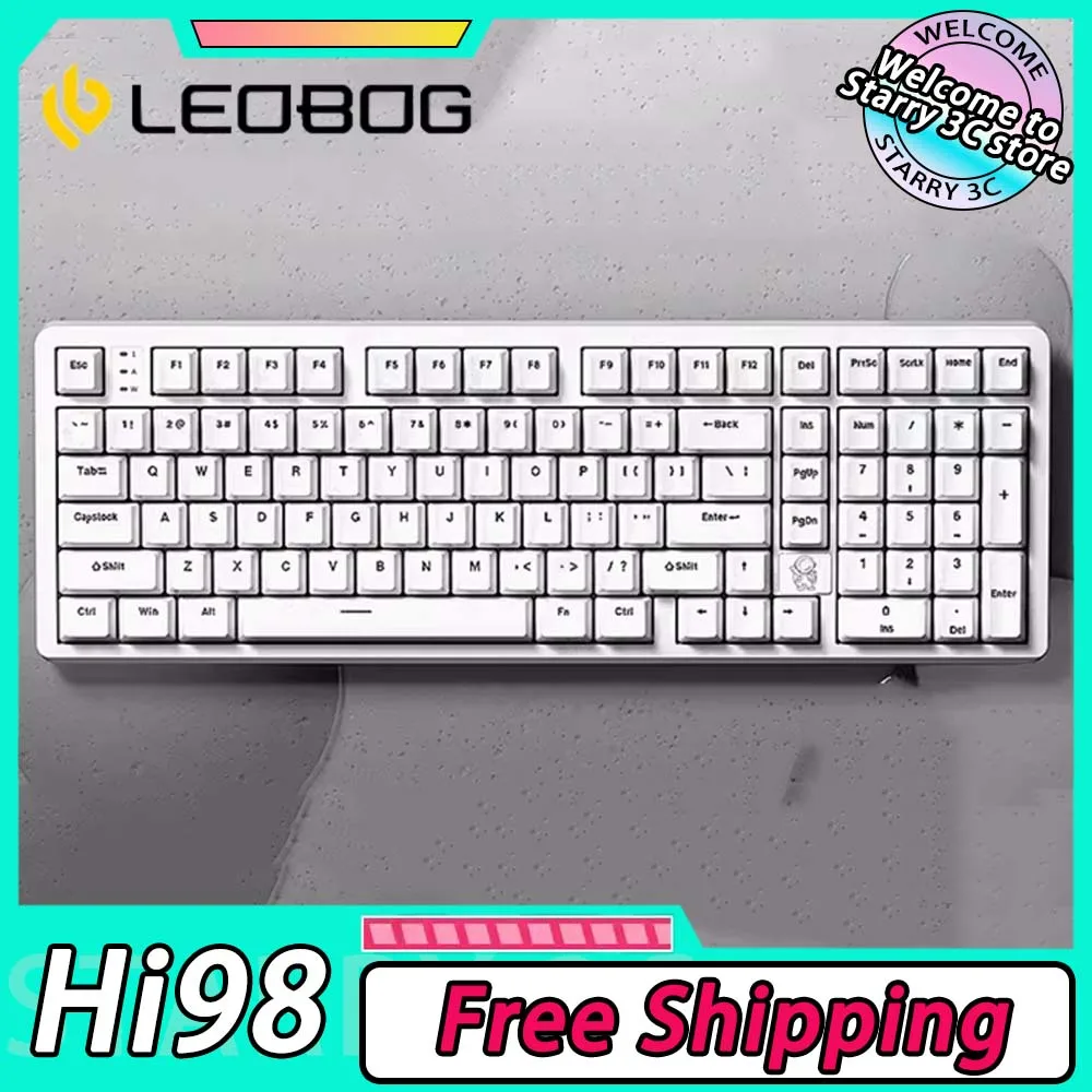 LEOBOG-Hi98-Mechanical-Keyboard-Aluminium-Alloy-Wired-Gaming-Keyboard-101-Keys-98-Layout-Gasket ...