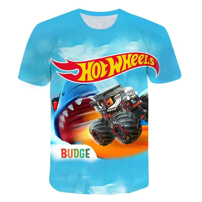 2024 Summer Kids Clothing Hot Wheels Top Children's T-shirt 3d Printing ...