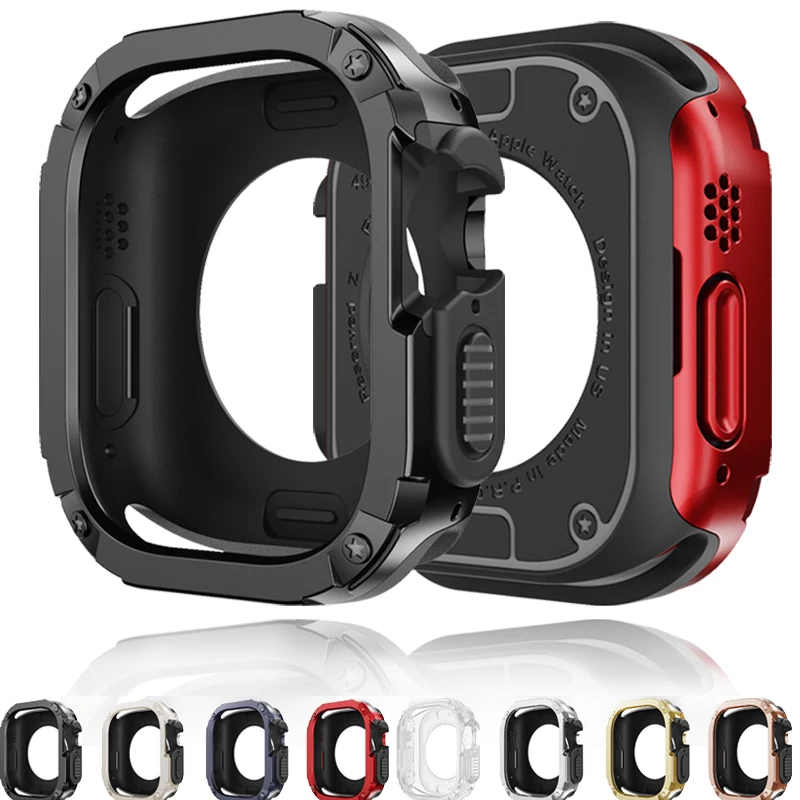 2-In-1-Case-for-Apple-Watch-41mm-45mm-40mm-44mm-49mm-TPU-PC-Shockproof ...