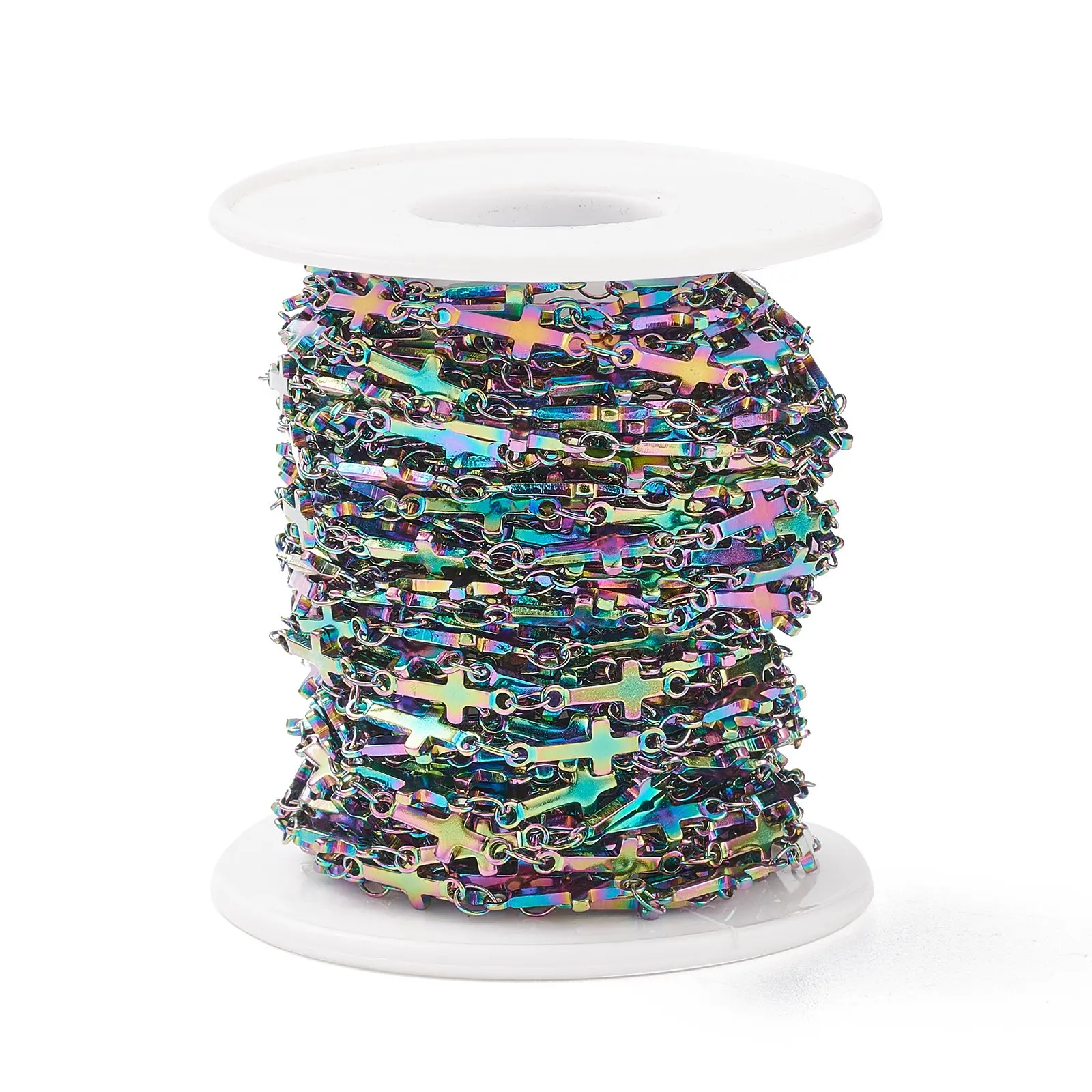 10m-roll-304-Stainless-Steel-Cross-Chains-Soldered-Link-Chains-With ...