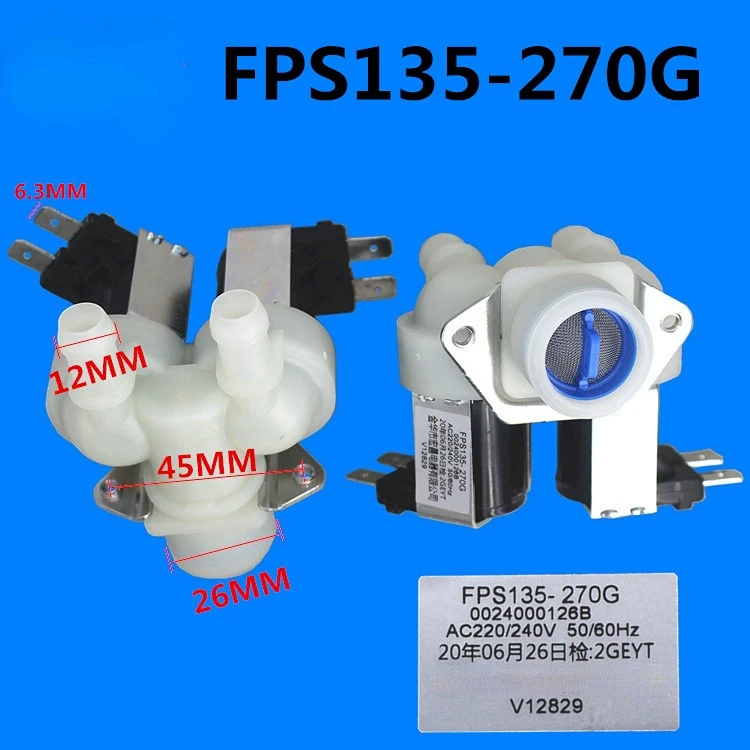 FPS135 270G 0024000126B water inlet double valve solenoid valve For Haier automatic drum washing ...