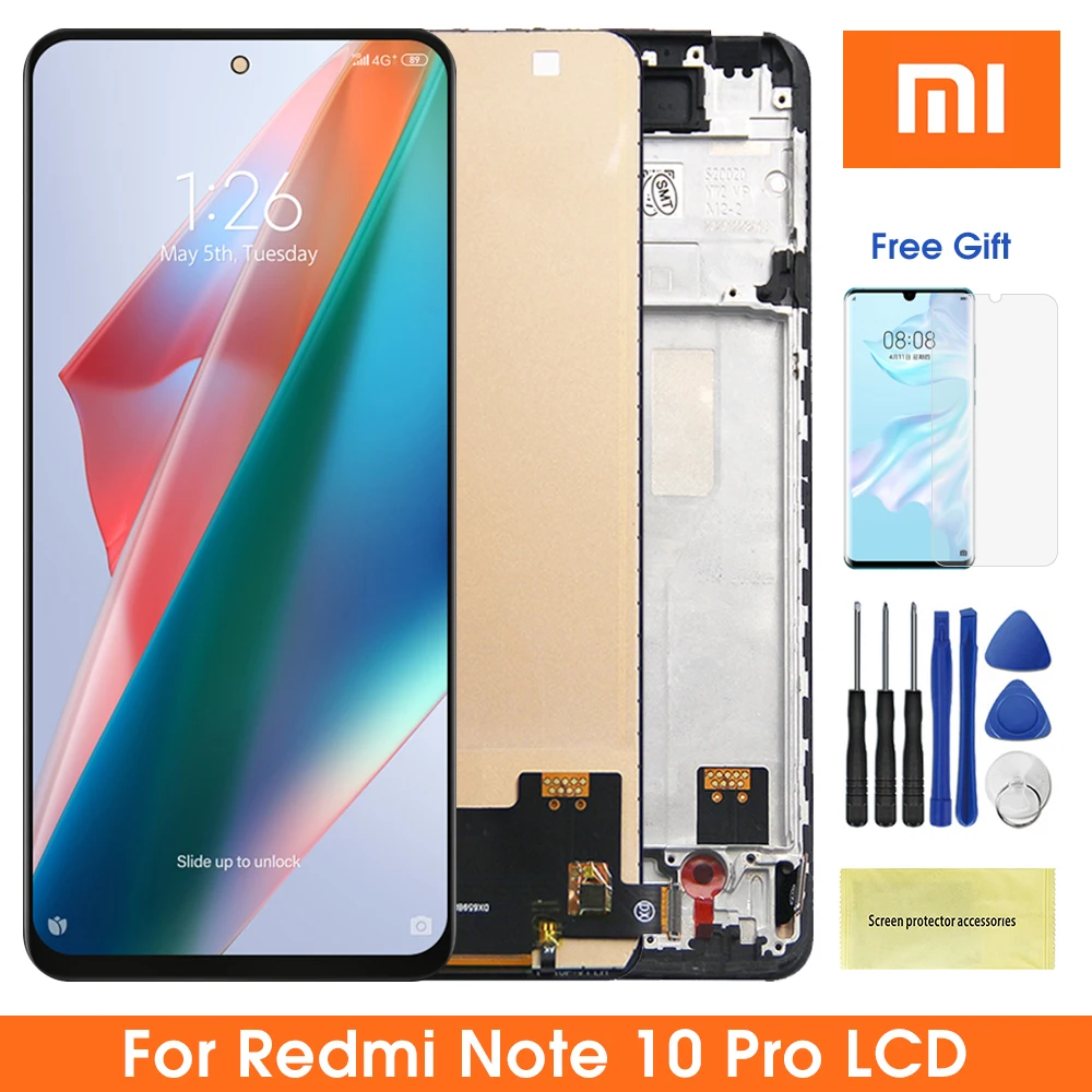 100% Tested Screen for Xiaomi Redmi Note 10 Pro M2101K6G M2101K6R LCD ...
