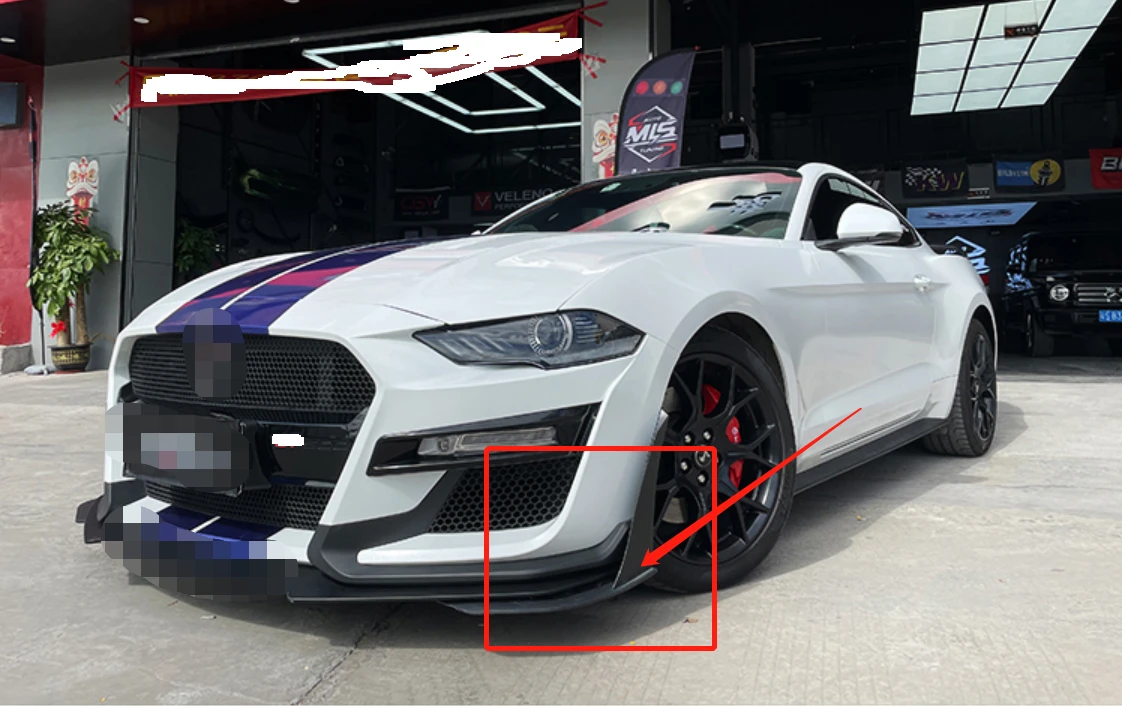 A Pair For 15-21 Ford Mustang Gt500 Style Front Bumper Corner Spoiler ...